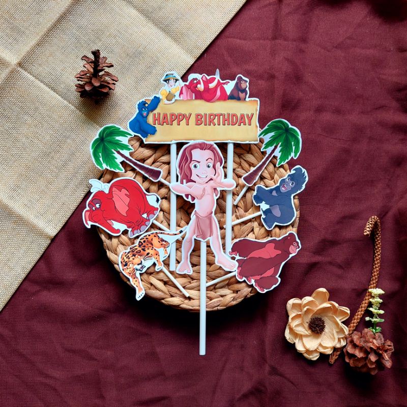 Jual satu set cake topper hiasan kue ulang tahun karakter TARZAN tarzan ...