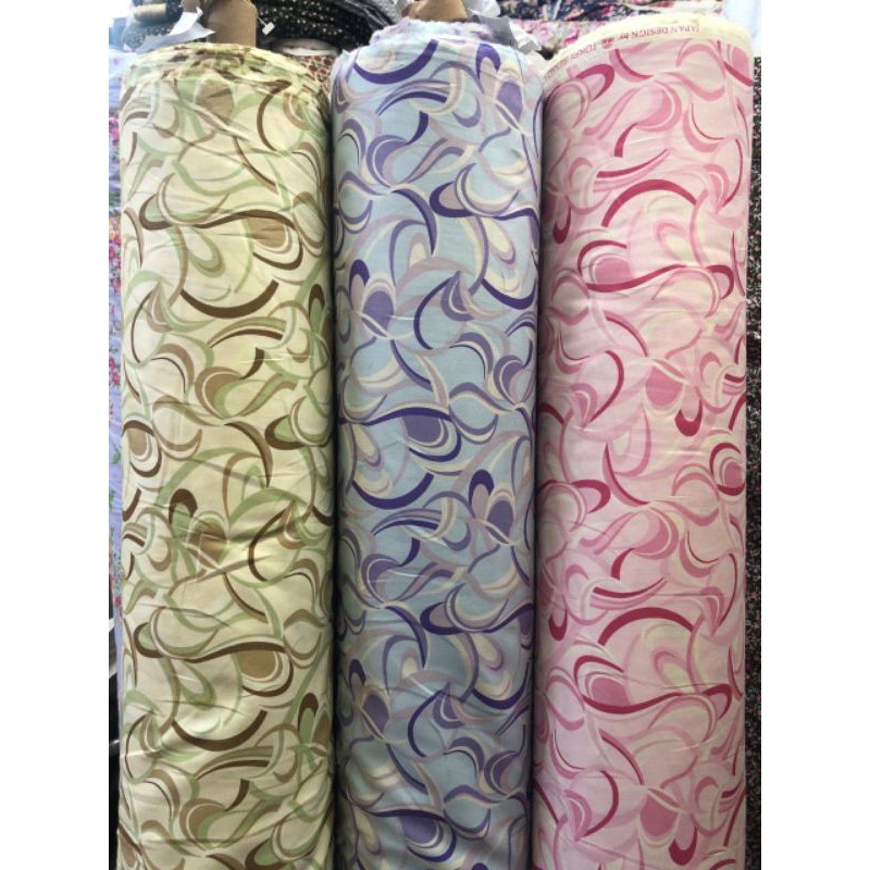 Jual bahan kain katun jepang catoon catton japan desain motif garis ...