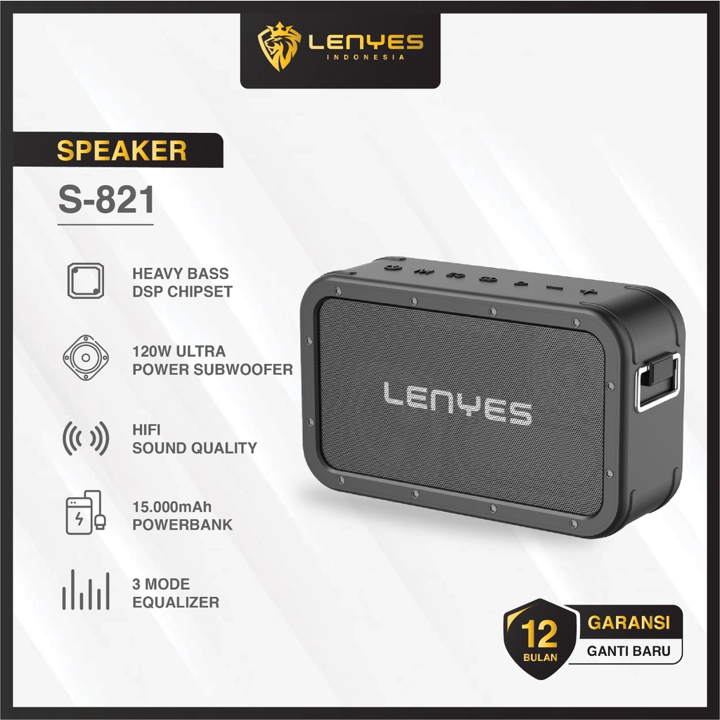 Jual LENYES S821 120W ROYAL BASS Speaker Wireless Bluetooth 5.0 DSP ...