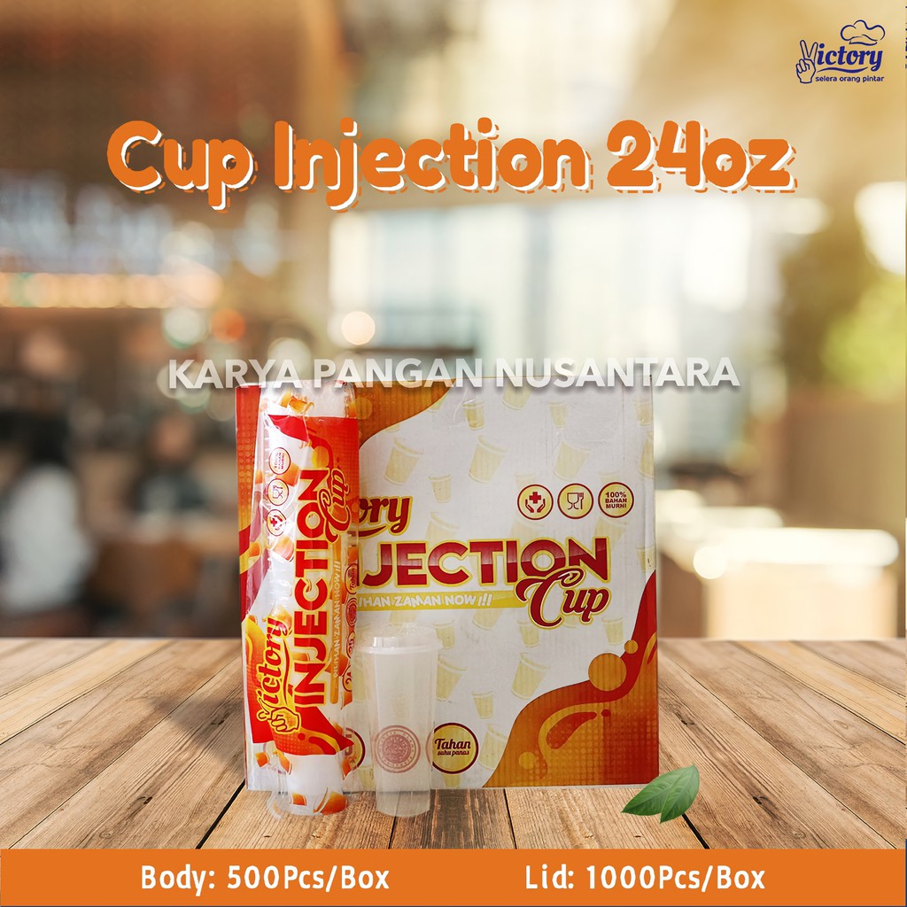 Jual THINWALL VICTORY GELAS CUP INJECTION 24 OZ 700 ML BENING GELAS ...