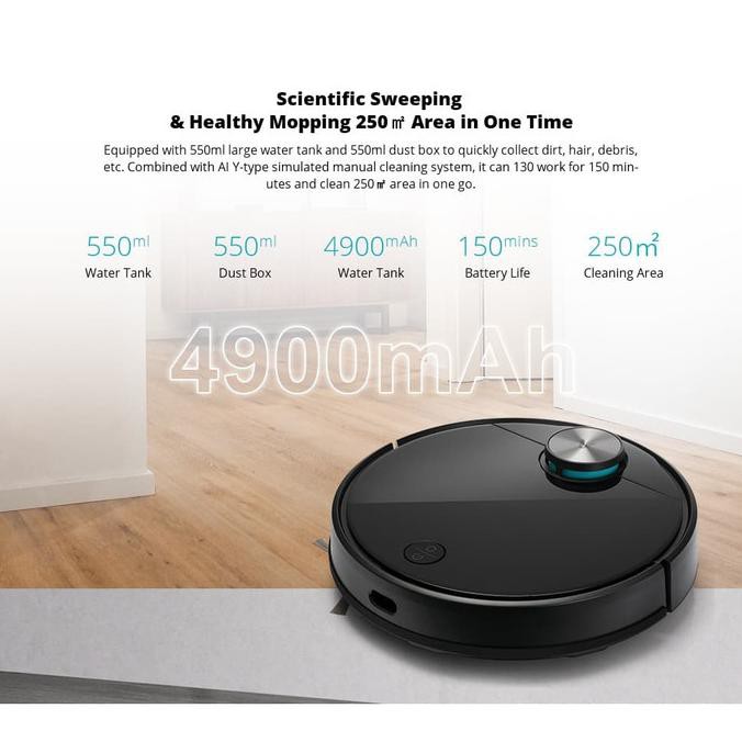 Jual VIOMI V3 Robot Vacuum Cleaner LDS Laser - Virus Killer System ...