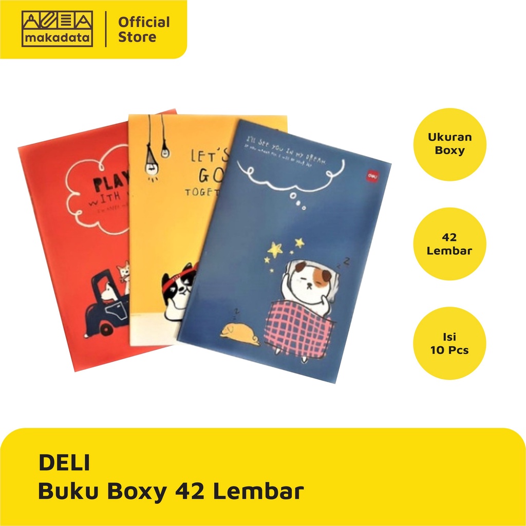 Jual BUKU TULIS BOXY DELI B5 / 42 LEMBAR (1 PACK) MURAH | Shopee Indonesia