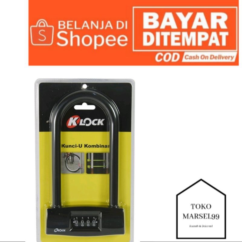 Jual K-Lock Gembok Kombinasi Kunci-U 30 Cm | Shopee Indonesia