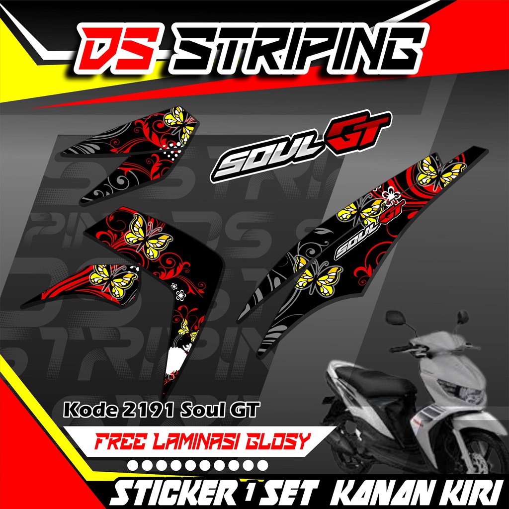 Jual 2191 Sticker Striping Motor YAMAHA SOUL GT Variasi Motif Desain ...