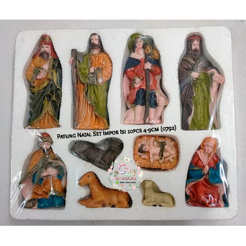 Jual Patung Natal Set Impor 4-9cm Isi 10pcs - Patung Natal - Patung Gua ...