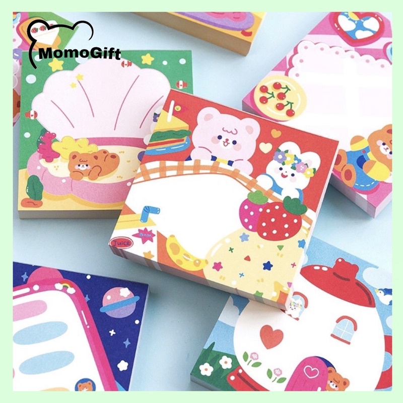 Jual Memopad Mini Sticky Note Bear 100 Lembar MP16 | Shopee Indonesia