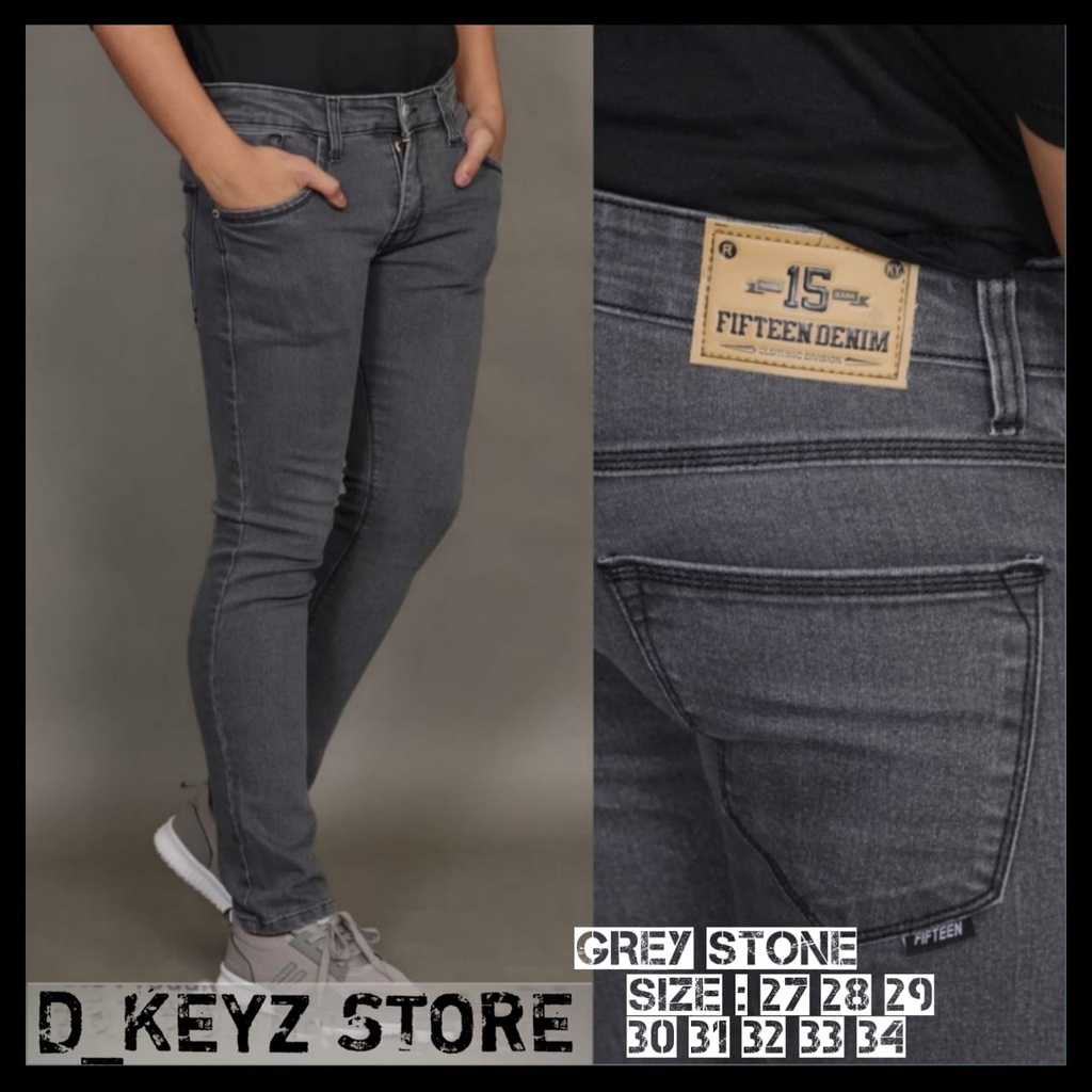 Jual FIFTEEN DENIM - Celana Jeans Pria Slim Fit Streetch Original ...