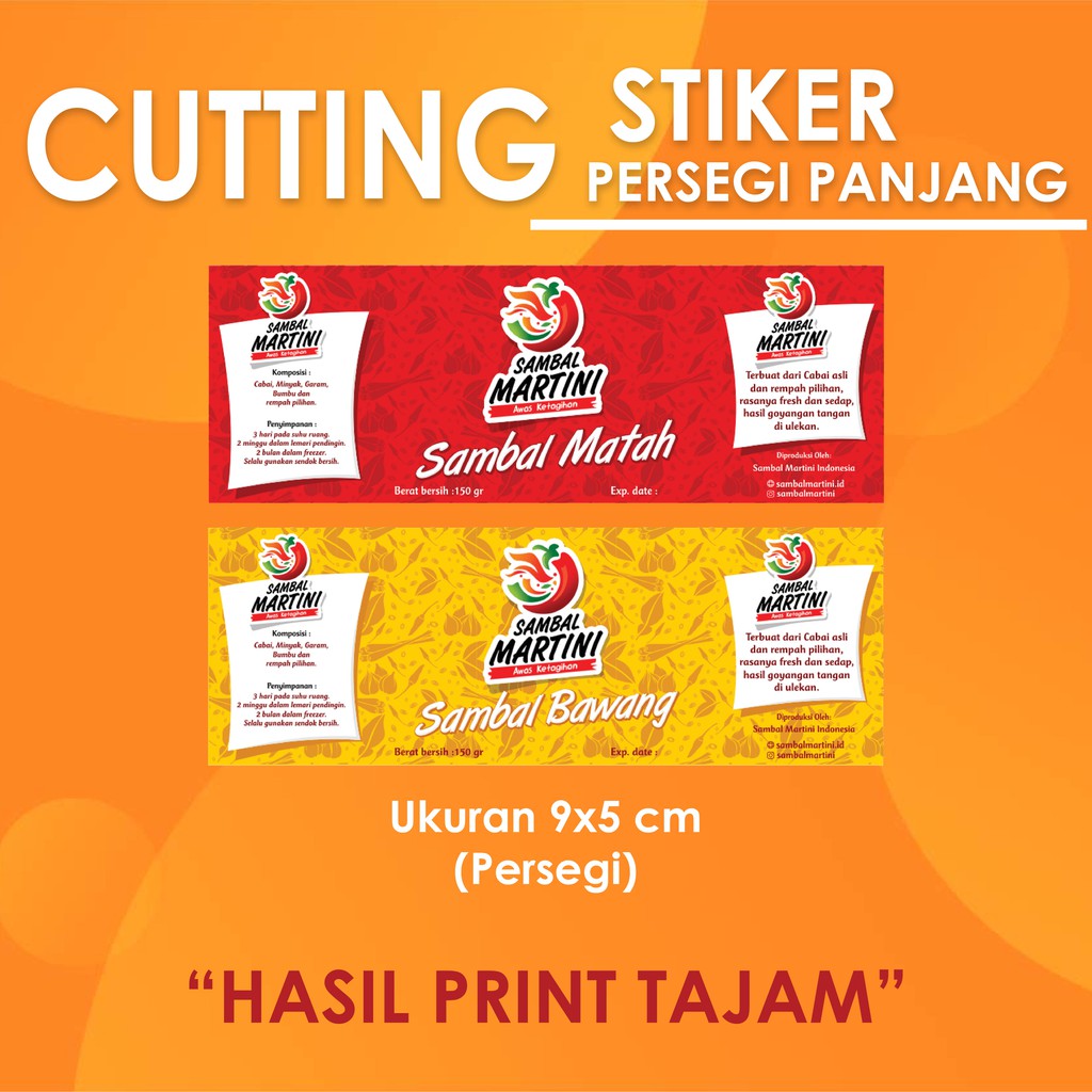 Jual Cetak Cutting Label Persegi Panjang II Label Sticker Olshop Custom ...