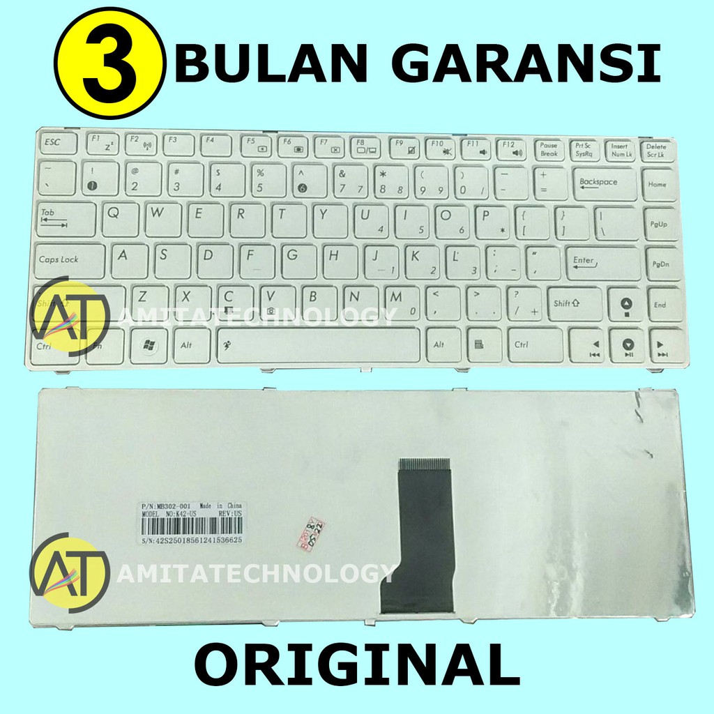 Jual ORIGINAL Keyboard Asus A43S A42 A42J K42 K42J K42F X44H Frame - putih | Shopee Indonesia