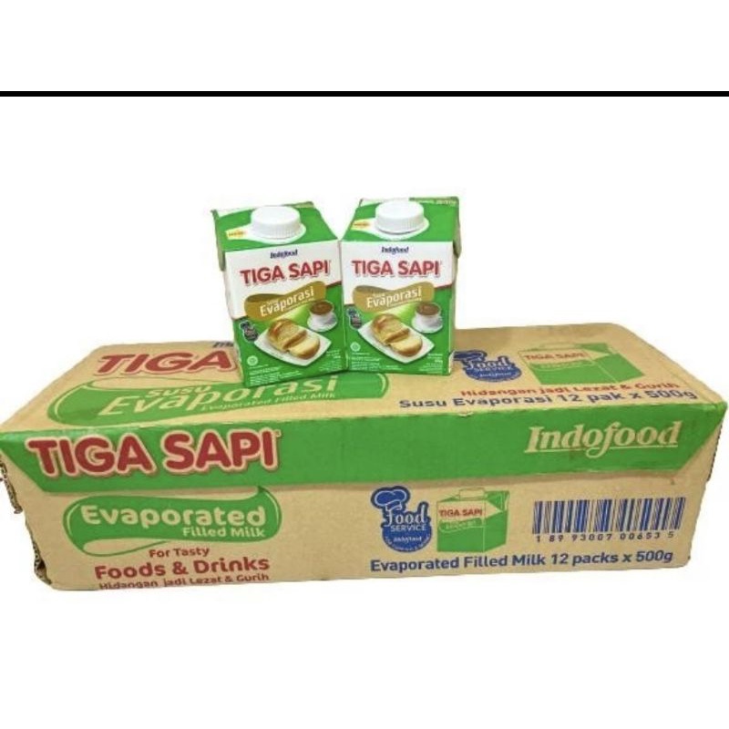 Jual INDOFOOD TIGA SAPI EVAPORASI 500ML X 12 = 1KARTON, CREAMER CAIR ...