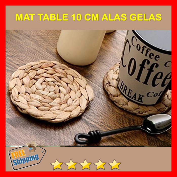 Jual Placemat / Table Mat alas gelas anyaman enceng gondok 10 cm ...