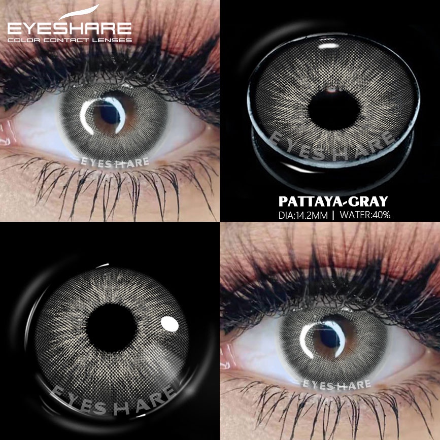 Jual Eyeshare Pattaya Grey 2pcs 14.2mm Soft Contact Lens | Shopee Indonesia