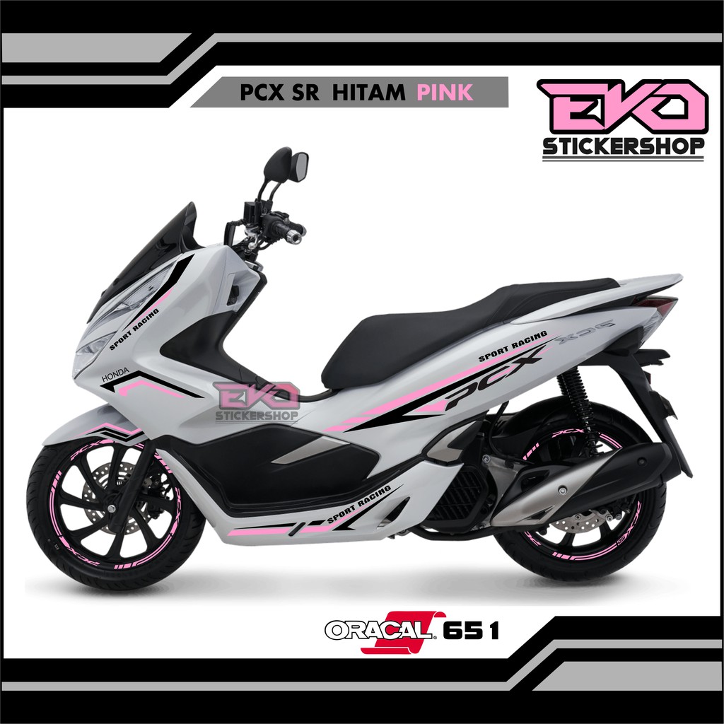 Jual Sticker PCX PUTIH WARNA BABY PINK DAN VELG BABY PINK KODE SR ...