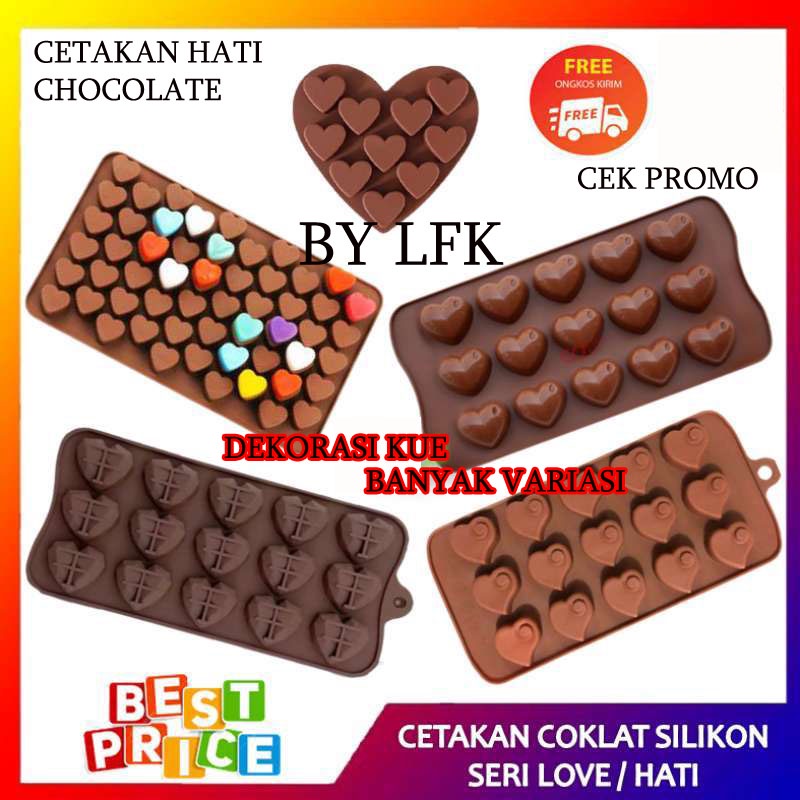 Jual IMPORT CCS LOVE CETAKAN COKLAT SILIKON TITIK DOT LOVE HEART HATI ...