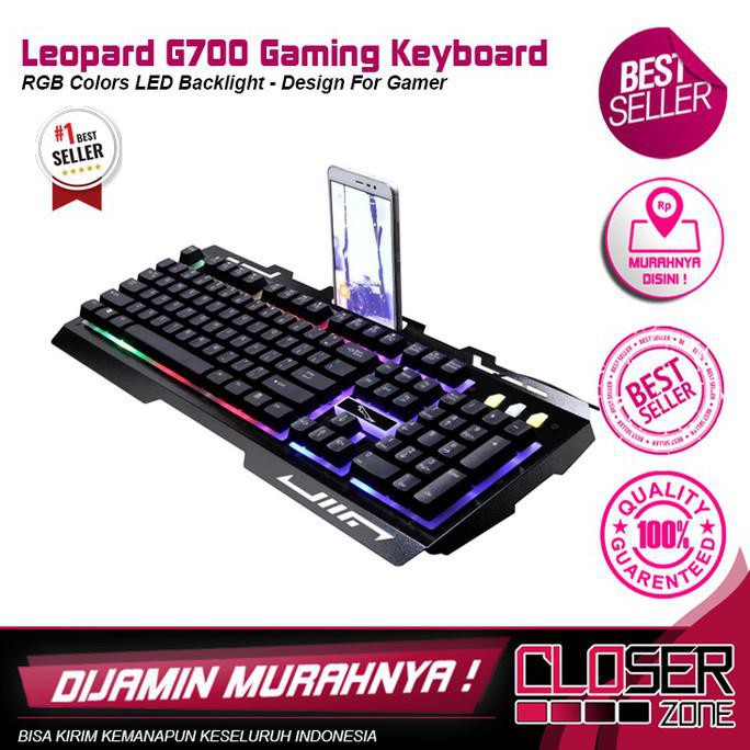 Jual Leopard G700 Gaming Keyboard LED - Black | Shopee Indonesia