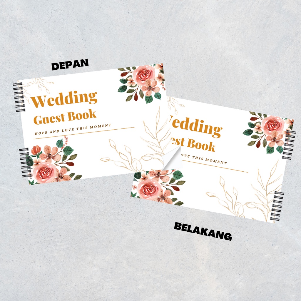 Jual Buku Tamu Pernikahan NON CUSTOM / Wedding Guest Book NON CUSTOM/TIDAK CUSTOM Soft Cover ...