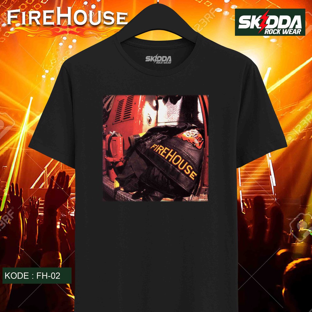 Jual T Shirt Kaos Band Rock FIREHOUSE – FH02 - Premium Black NSA ...