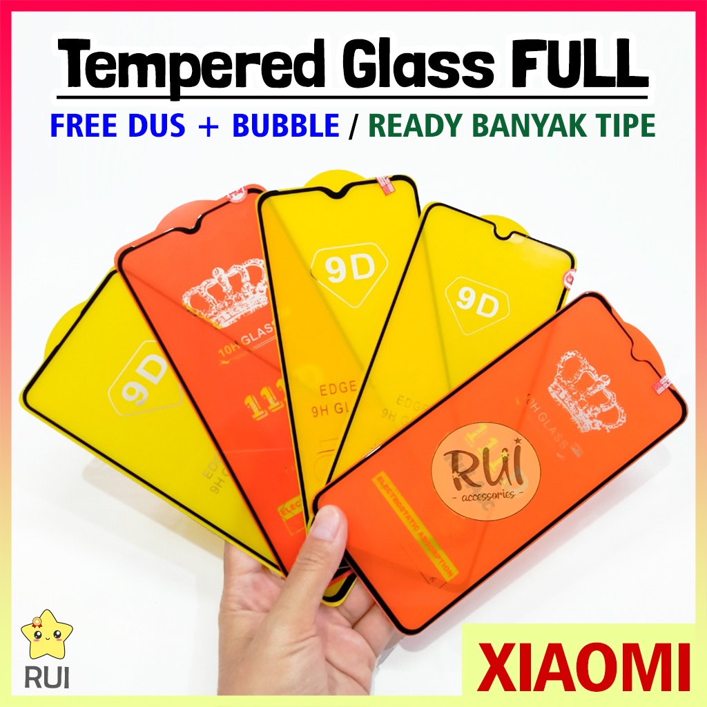 Jual Tempered Glass FULL Redmi S2 GO Mi 11 Lite 12 12T 13T Mi A1 A2 A3 ...