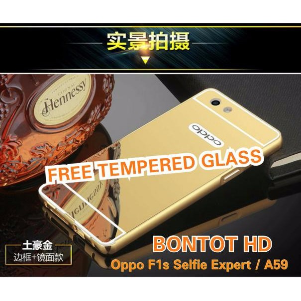 Jual OPPO F1S SELFIE EXPERT A59 MIRROR CERMIN ALUMINIUM BUMPER FRAME ...