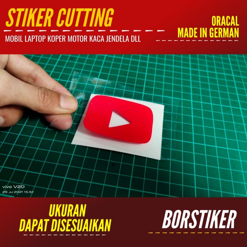 Jual STIKER YOUTUBE 3 | STICKER CUTTING BAHAN ORACAL CUSTOM LOGO DLL ...