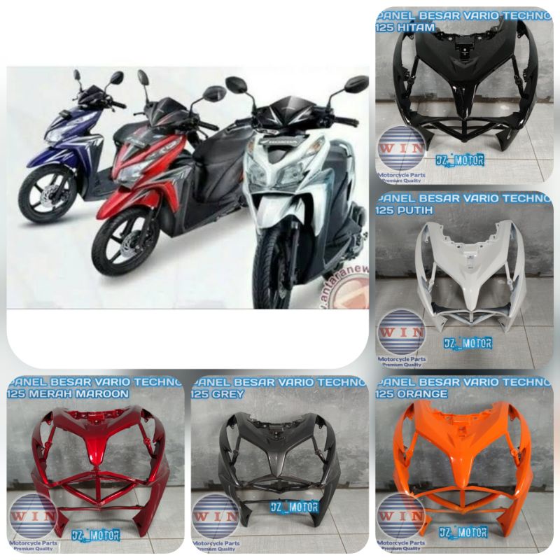 Jual Tameng Dada Panel Depan Besar Honda Vario Techno 125 FI KZR Hitam ...