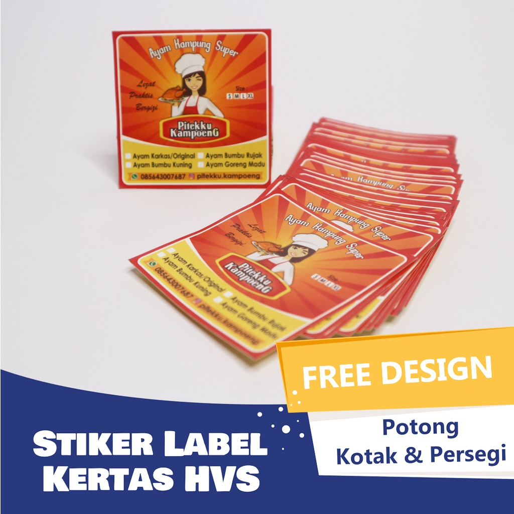 Jual Cetak Stiker Sticker Custom Label Brand Nama Logo Produk Olshop ...