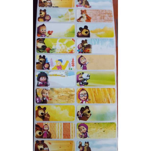 Jual STIKER LABEL NAMA STICKER LABEL NAME WATERPROOF ANTI AIR MARSHA ...