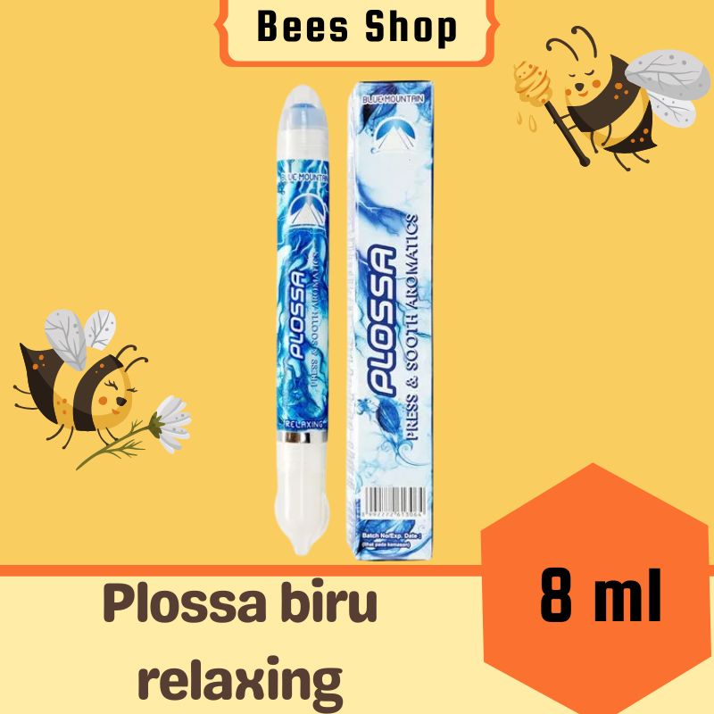 Jual Plossa Biru Relaxing / Plossa Inhaler & Roll On Blue Mountain 8 ml ...