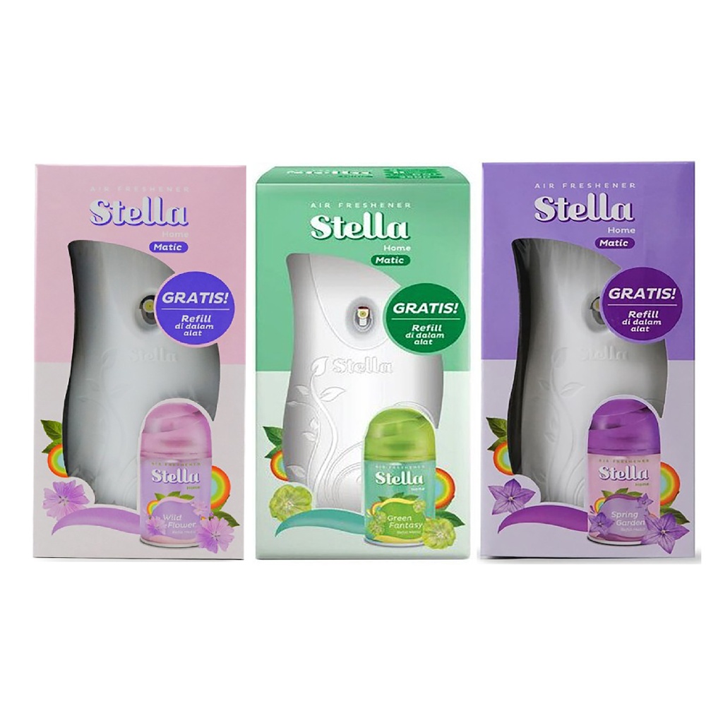 Jual Bisa COD Stella Matic Air Freshener Alat + Refil 225 ml + Baterai ...