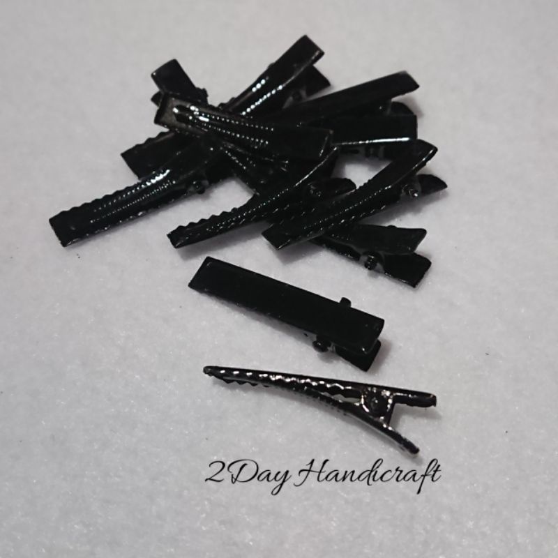 Jual 10pcs Jepit Buaya 3cm - Jepit Besi Buaya warna Hitam Solid ...