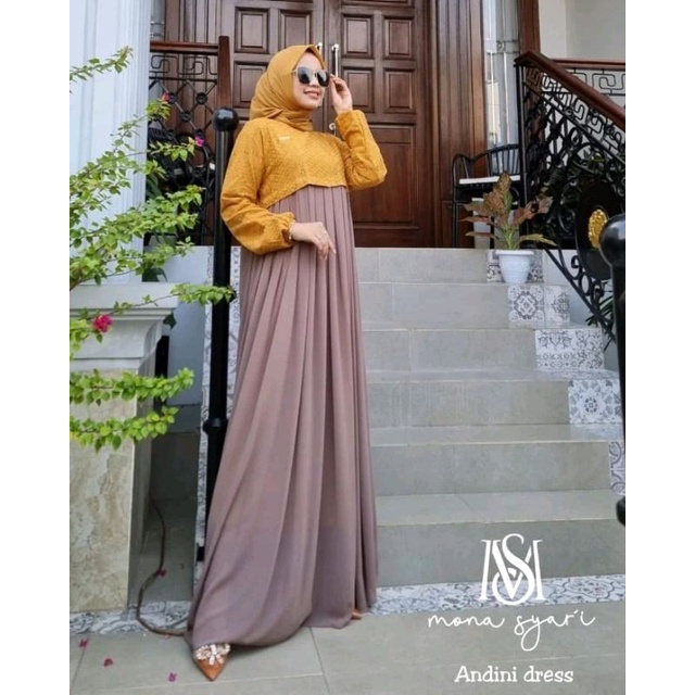 Jual ANDINI DRESS BY MONA SYARI | Shopee Indonesia