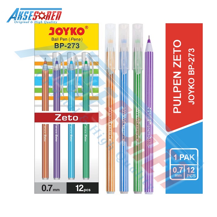 Jual Pulpen Zeto Joyko [BP-273/1 Pack] / Ball Pen 1 Pak / Ballpoint ...