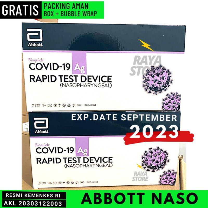 Jual Abbott Bioquick Naso antigen swab 1 box isi 25pcs exp 2023 ...