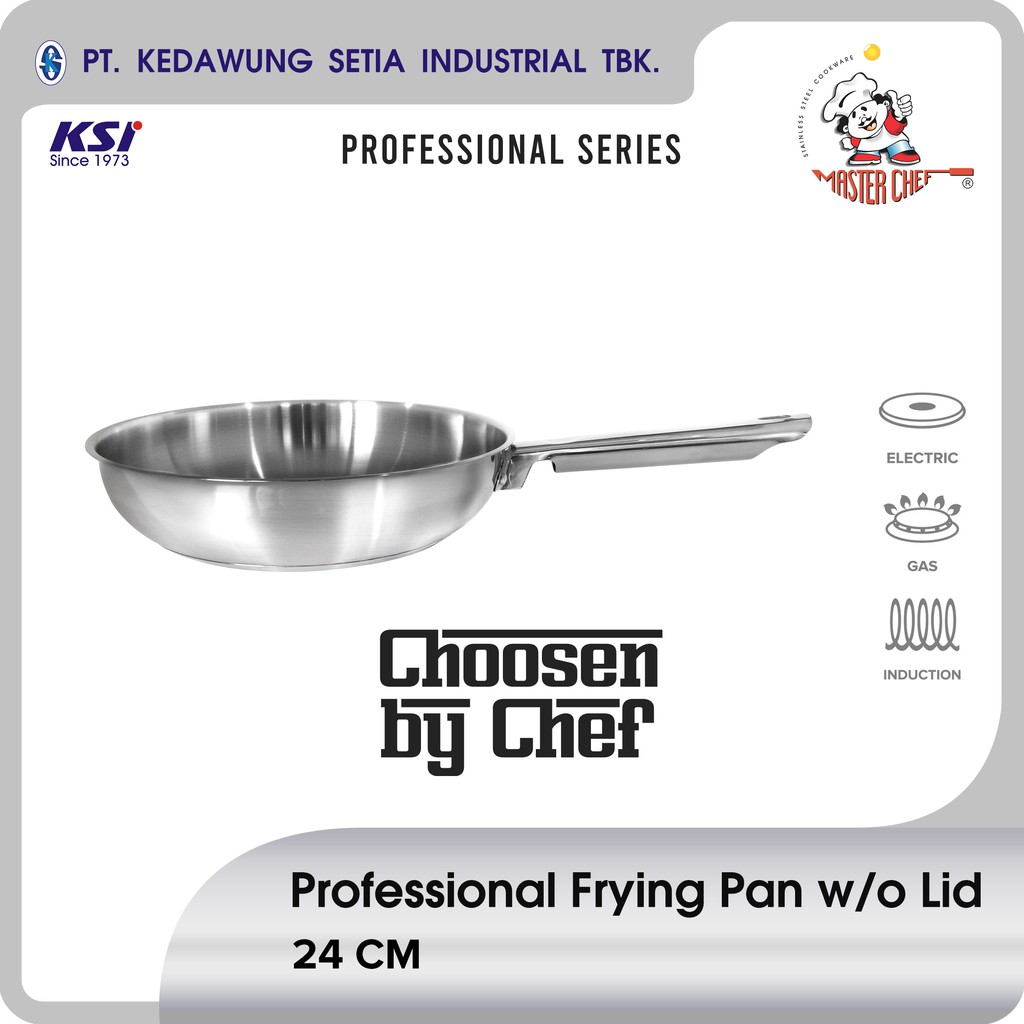 Jual Master Chef Frying Pan 24 cm Professional Series Panci Stainless ...