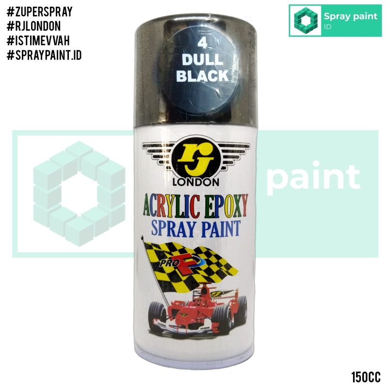 Jual cat semprot hitam doff dull black 150cc rj london pilok pilox ...