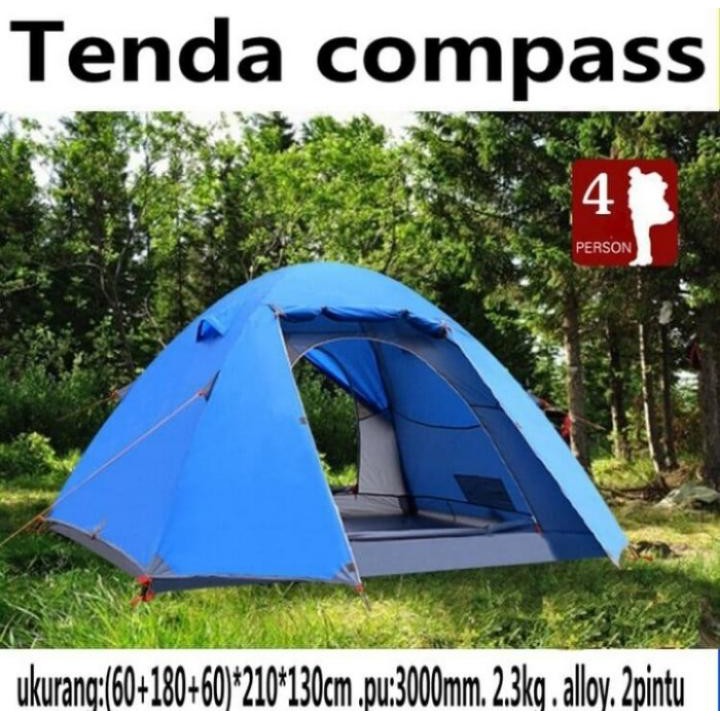 Jual Tenda dome Compass 4 orang ultralight freem aluminium tenda gunung ...