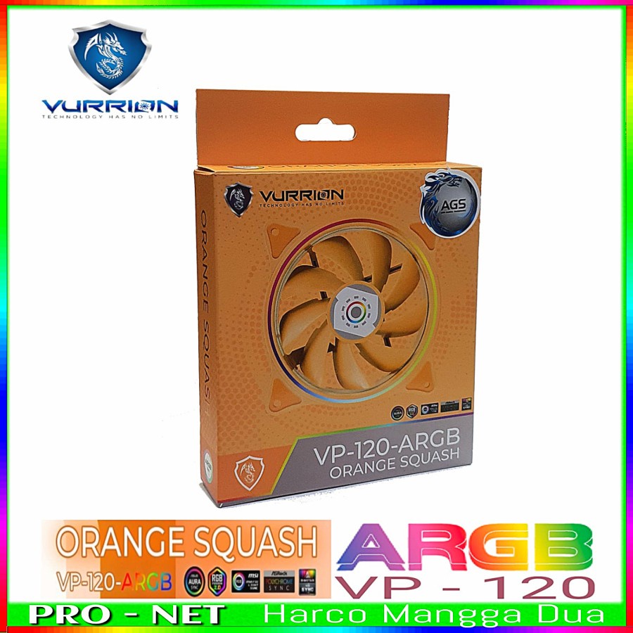 Jual Fan Casing 12 cm VURRION ARGB ORANGE SQUASH | Shopee Indonesia