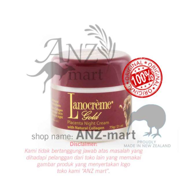 Jual Lanolin Lanocreme Gold Placenta Night Cream with Natural Collagen ...