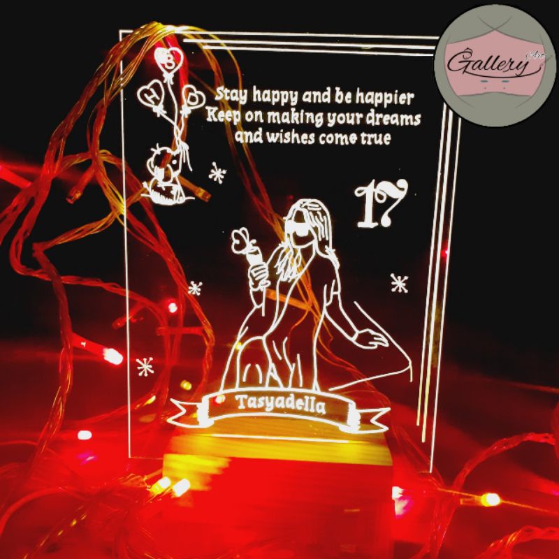 Jual GIFT ACRYLIC CUSTOM LUKIS FOTO A5, lukis foto animasi acrylic ...