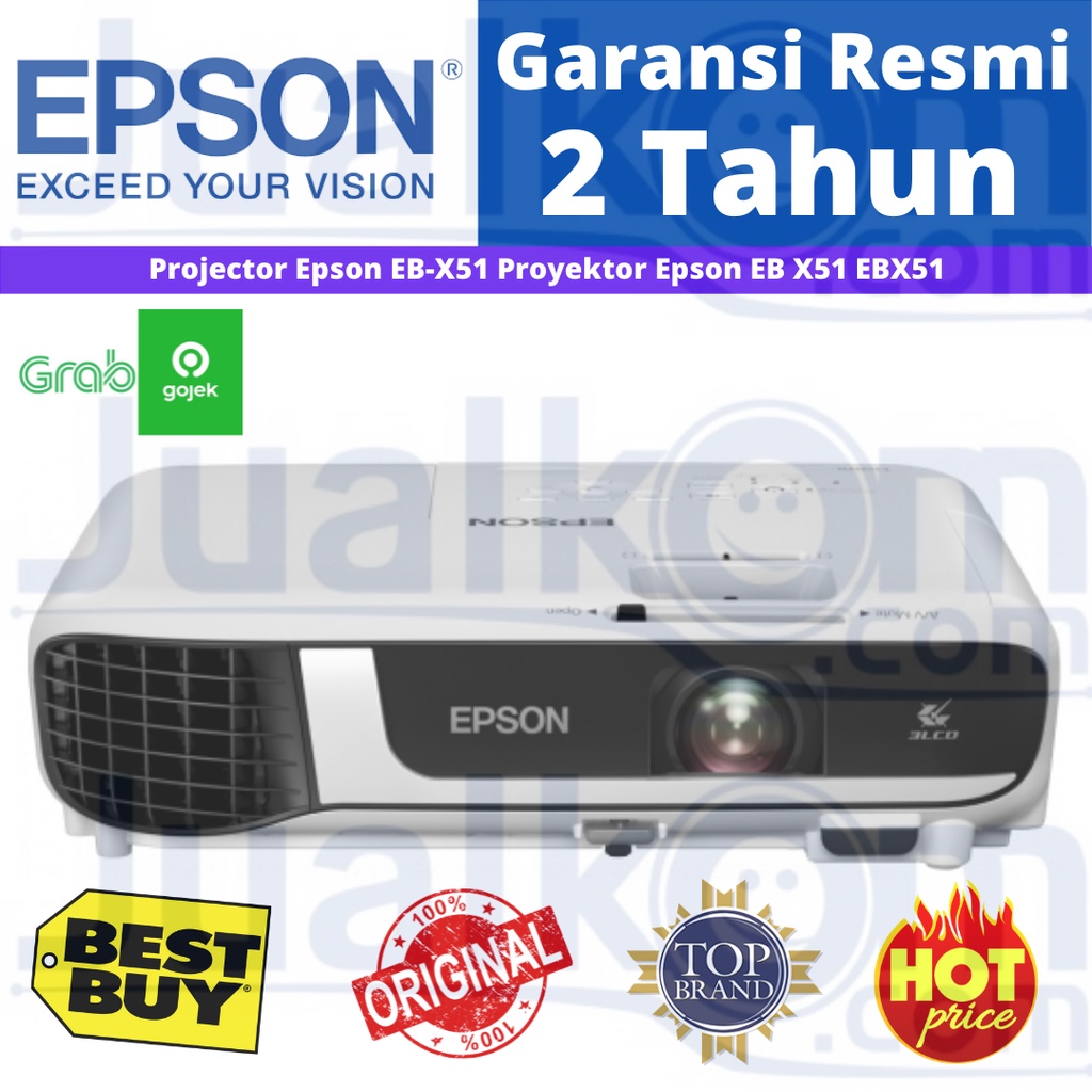 Jual Projector Epson EB-X51 EBX51 EB X51 XGA 3800 ANSI Lumens | Shopee Indonesia