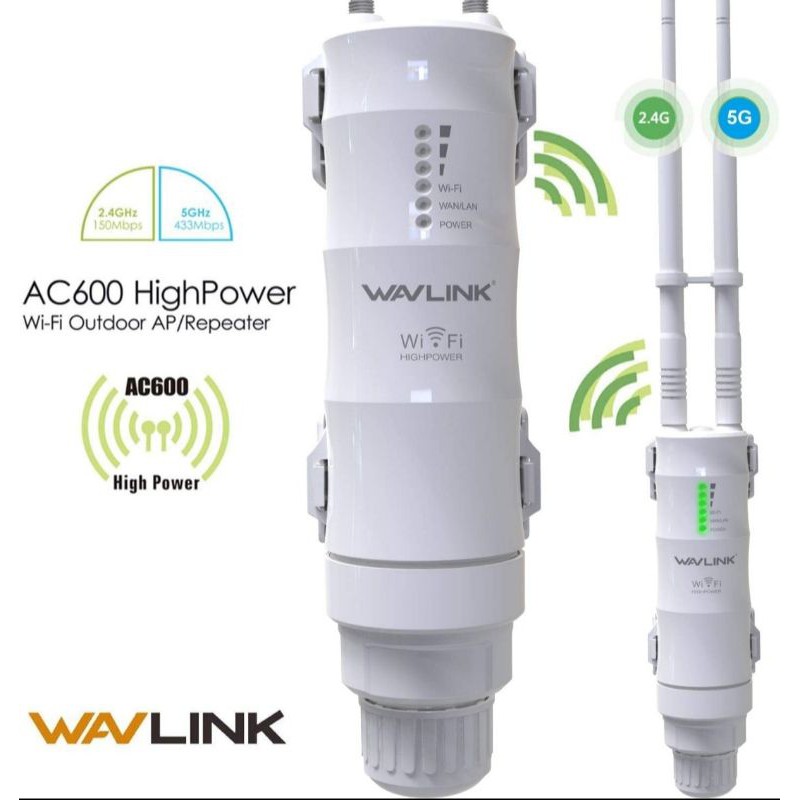 Jual WAVLINK AC600 HighPower Wi-Fi Outdoor AP/Repeater | Shopee Indonesia