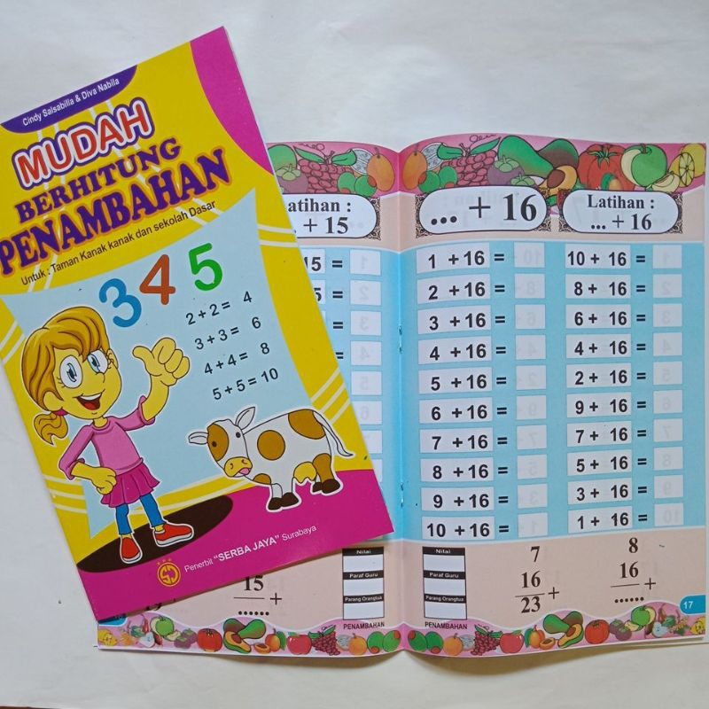 Jual Buku TK Mudah Berhitung Penambahan Pengurangan Perkalian Pembagian ...
