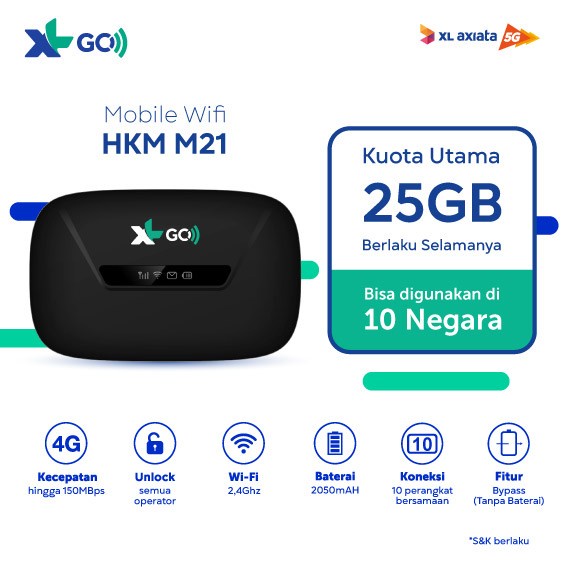Jual HKM M21 XL Mifi Modem Wifi 4G UNLOCK All Operator Free Kuota ...