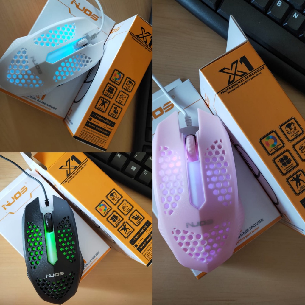Jual Mouse Gaming Luna Honey RGB / Gaming Mouse RGB Wired HoneyComb ...