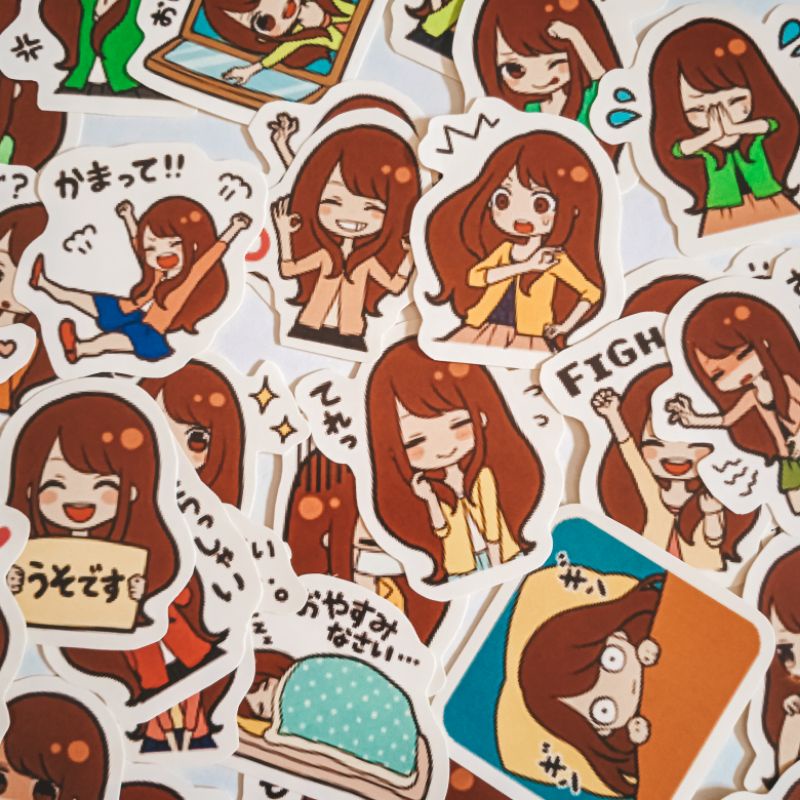 Jual (DSP) 40 PCS STICKER AESTHETIC/GIRL STICKER/STICKER BUJO/STICKER ...