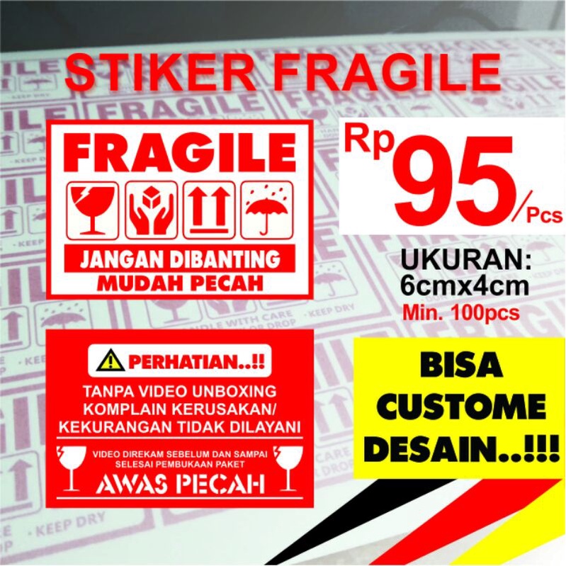Jual STIKER LABEL FRAGILE PENGIRIMAN LUCU KPOP UNBOXING CUSTOME ...