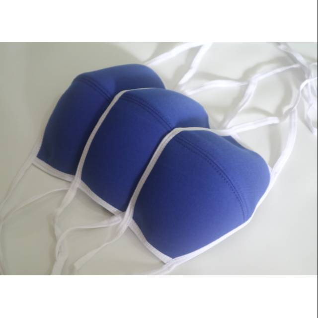 Jual MASKER KAIN (Blue White) | Shopee Indonesia