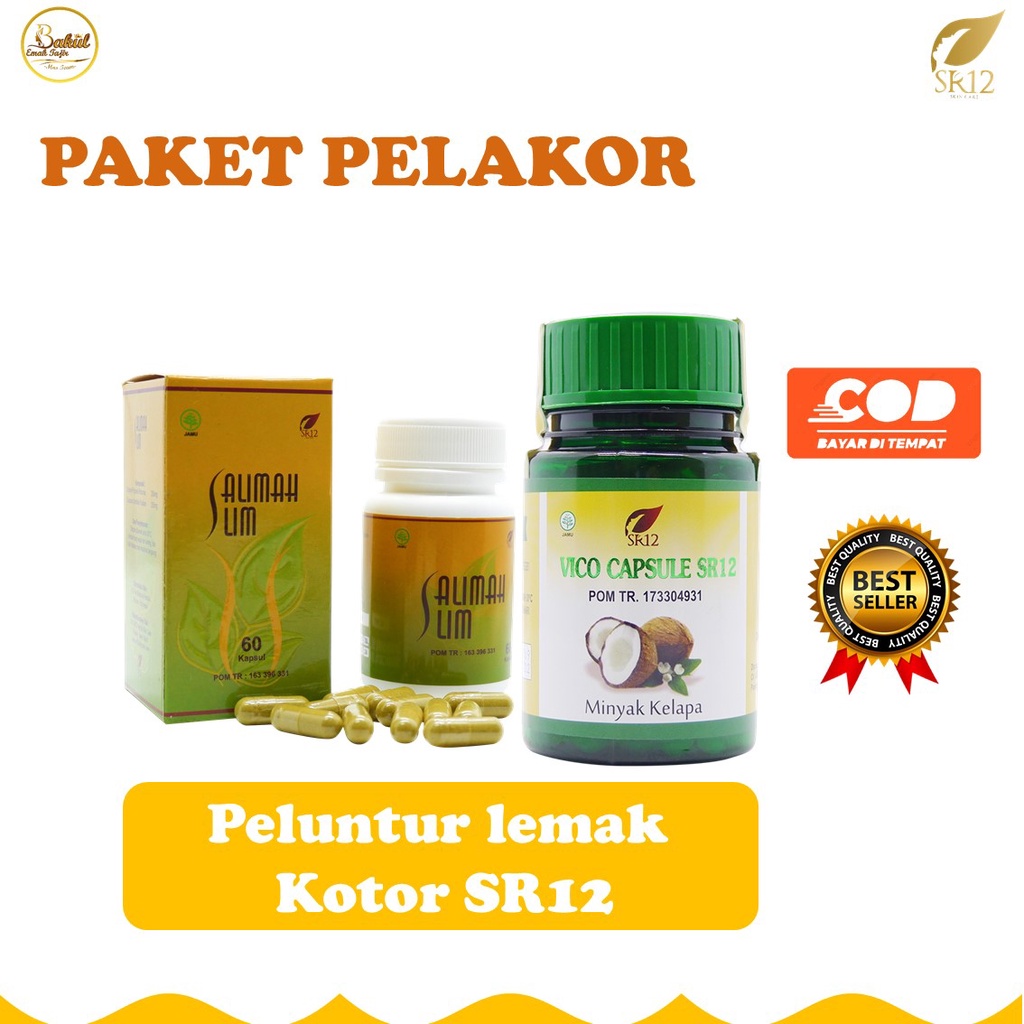 Jual Paket pelakor SR12 (Peluntur lemak kotor) obat diet alami dan ...