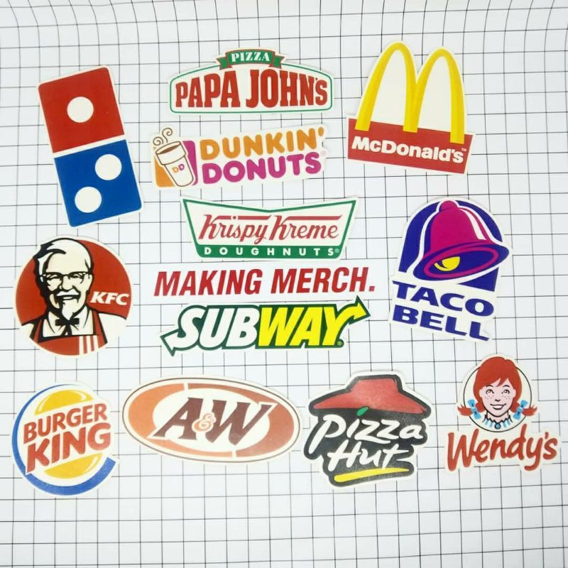 Jual Sticker Fast Food Logo | Shopee Indonesia