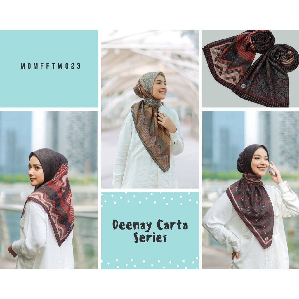 Jual Kerudung Deenay Carta Series / Carta Dark Grey, Carta Olive, Carta ...